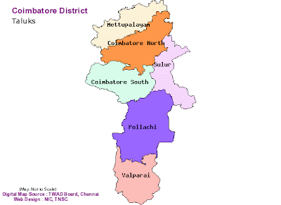 A Complete Informations about Coimbatore : Coimbatore Map.