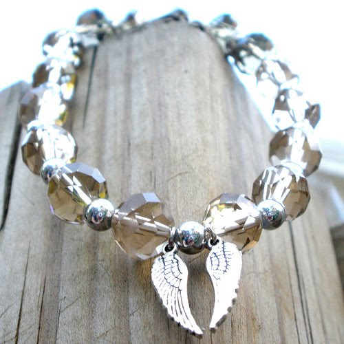 PlumbPretty: Topaz Crystal Angel Wings Stretch Bracelet by plumbpretty ...