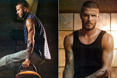 ハリウッド巻き: デビッド ベッカムの来年のカレンダーの写真の数々