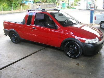 Planeta Automotivo: Fotos de Strada rebaixada e com som Automotivo