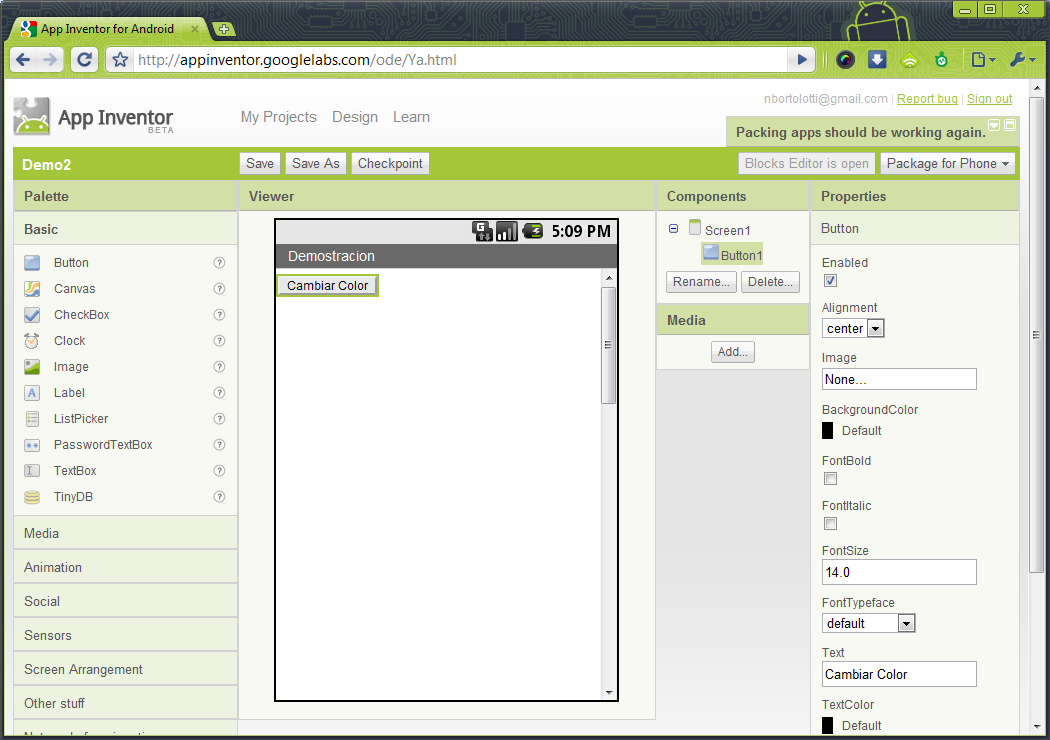 Iniciando en App Inventor…