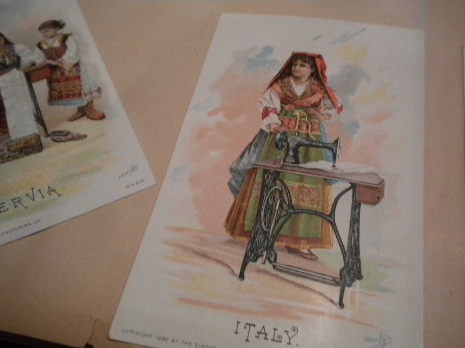 Madeline's Memories: Singer Sewing Machine Trading Cards (1892)