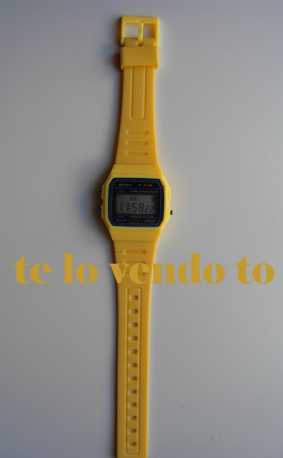 Telovendoto: RELOJ RETRO ESTILO CASIO F-91W muy de moda AMARILLO TAN ...