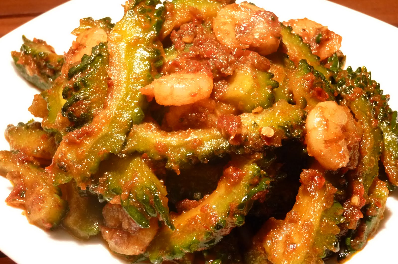 INCREDIBLE RECIPES: Peria Goreng Cili & Udang