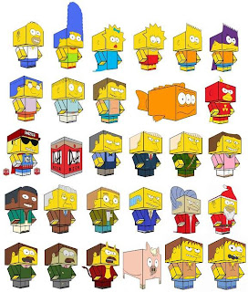Free Paper Crafts and Models: The Simpsons Cubeecrafts