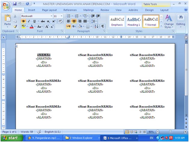 CARA MEMBUAT LABEL UNDANGAN
