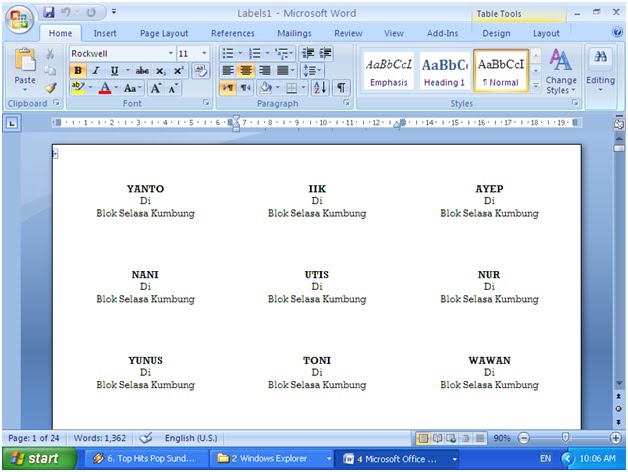 CARA MEMBUAT LABEL UNDANGAN