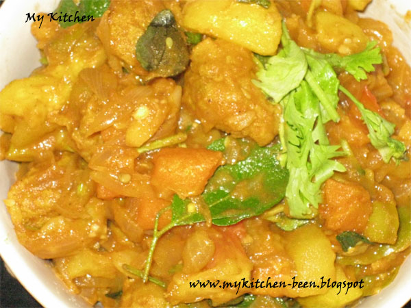 MY KITCHEN: Mixed Vegetable Sabji / Subzi With Soya Chunks