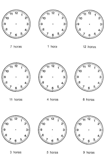 Cantinho das Atividades Escolares: Aprendendo a hora certa.