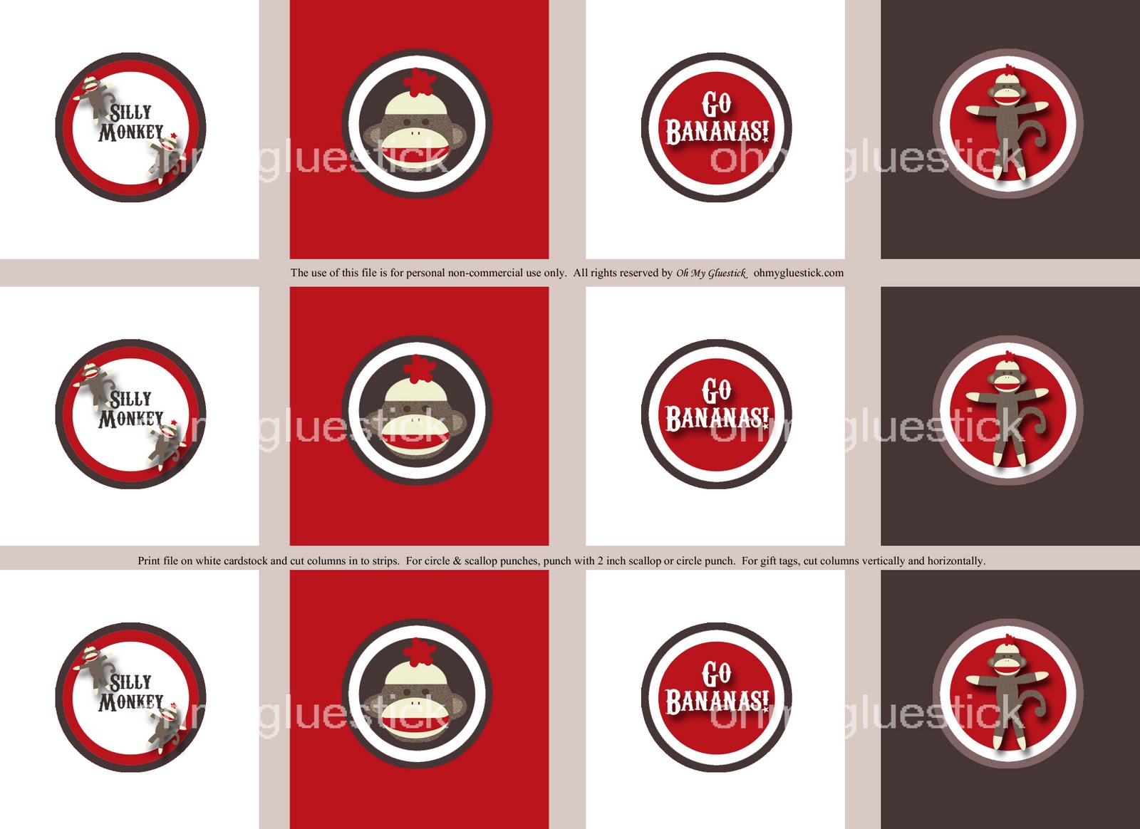 The Printable Party Shop by OMG: Photo Sock Monkey Invitation and Party ...