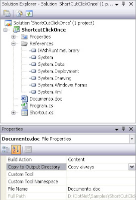 ClickOnce Deployment & Plataforma .Net: ClickOnce Shortcuts