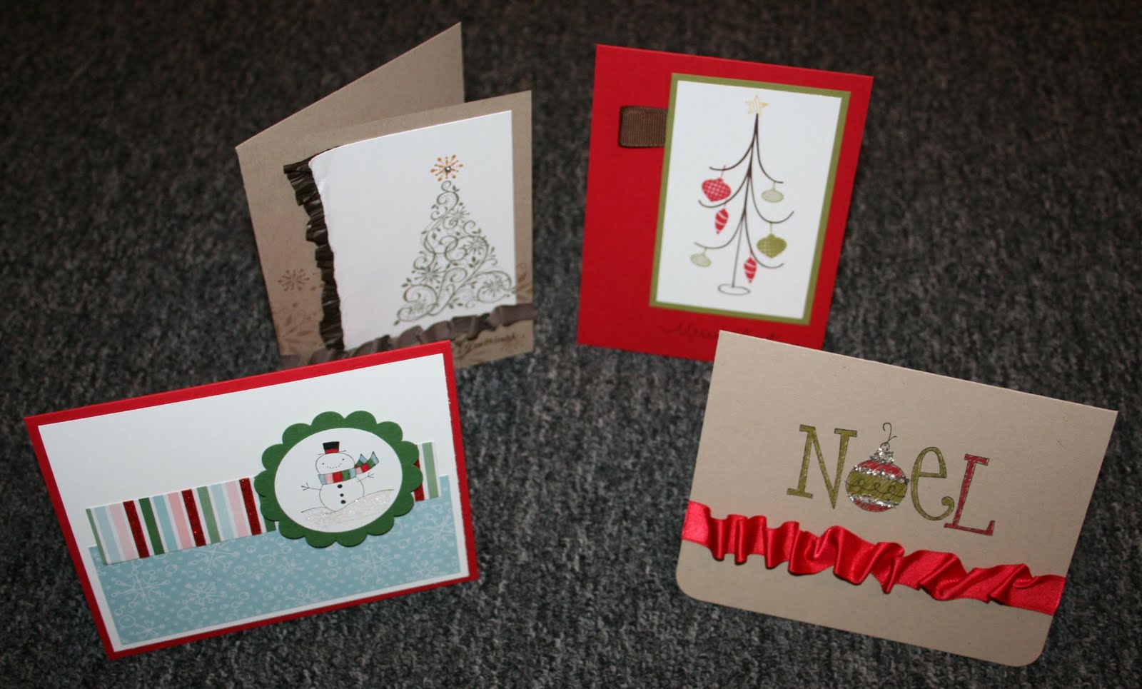 Stamping with Kim: Christmas Card Stamp-A-Stack #1