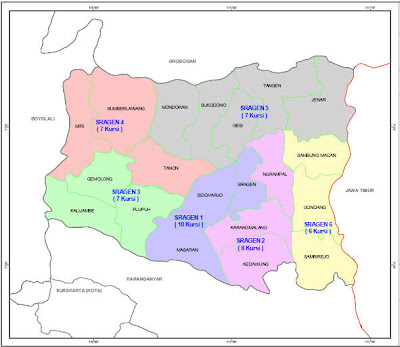 Gambar Peta Kota Kabupaten Sragen | GAMBAR PETA INDONESIA DUNIA|TEMATIK ...