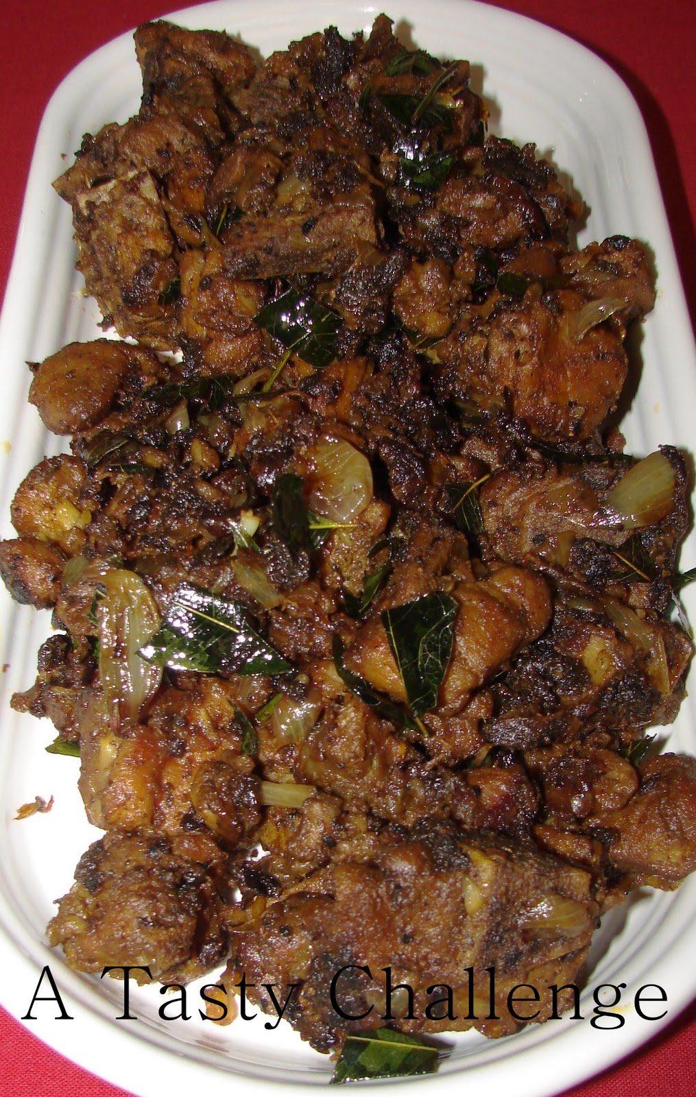 A Tasty Challenge.....: Garlic Pepper Pork Fry