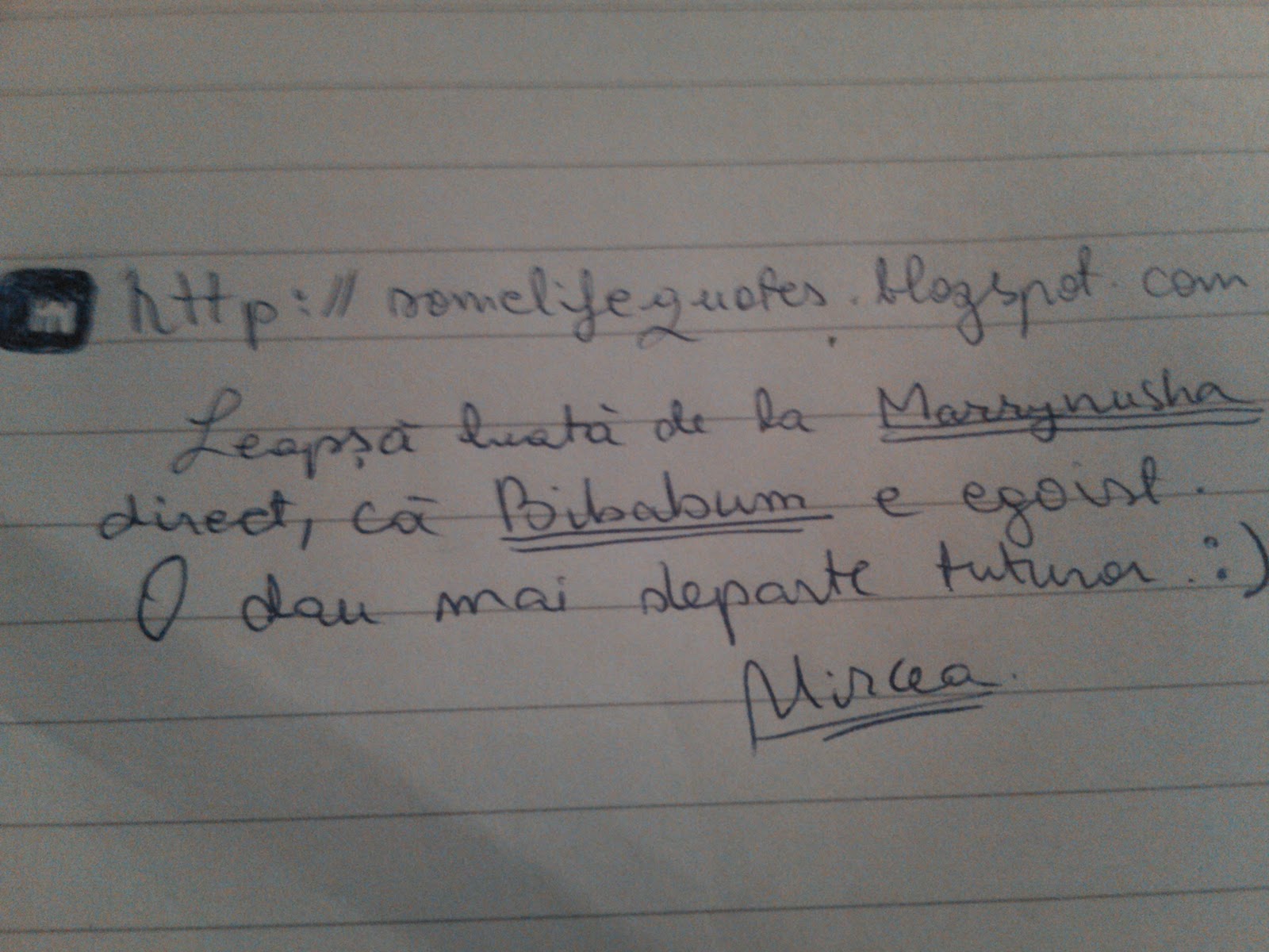 Some Life Quotes: Scris de mână.