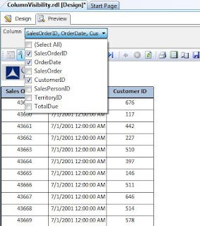 SQL Server / Business Intelligence: Hide/UnHide Columns In SSRS Report while rendering