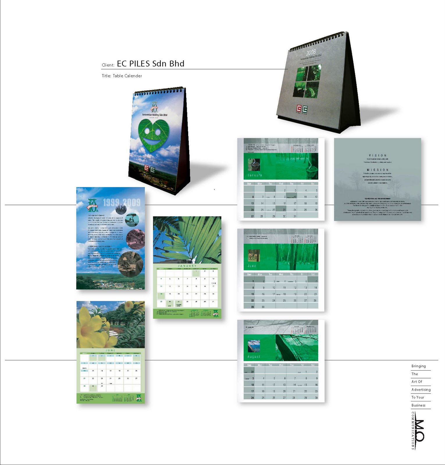 MO Communications design & advertising: • Calendar Design 1