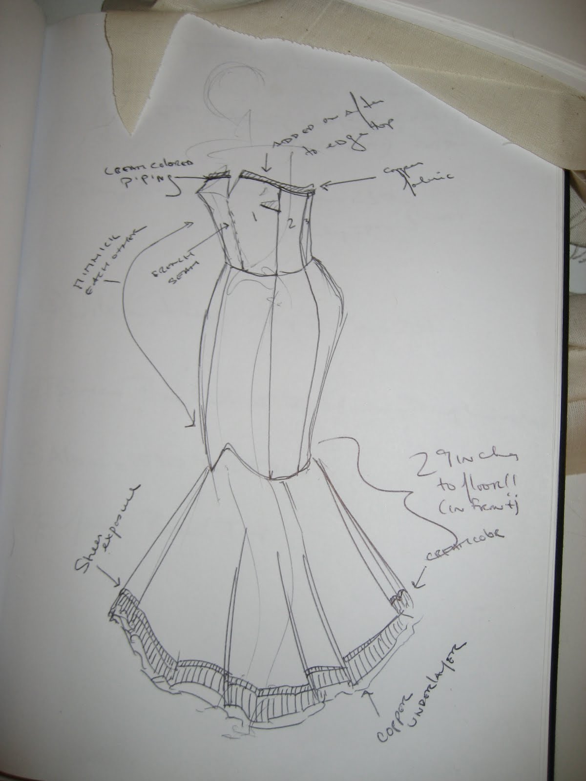 MARIE CORDELLA: AFFAIRS: Personal Basic Blueprint for Dress #11