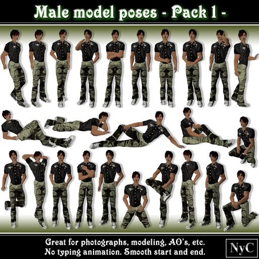 NyC creations: Male model pose pack 1