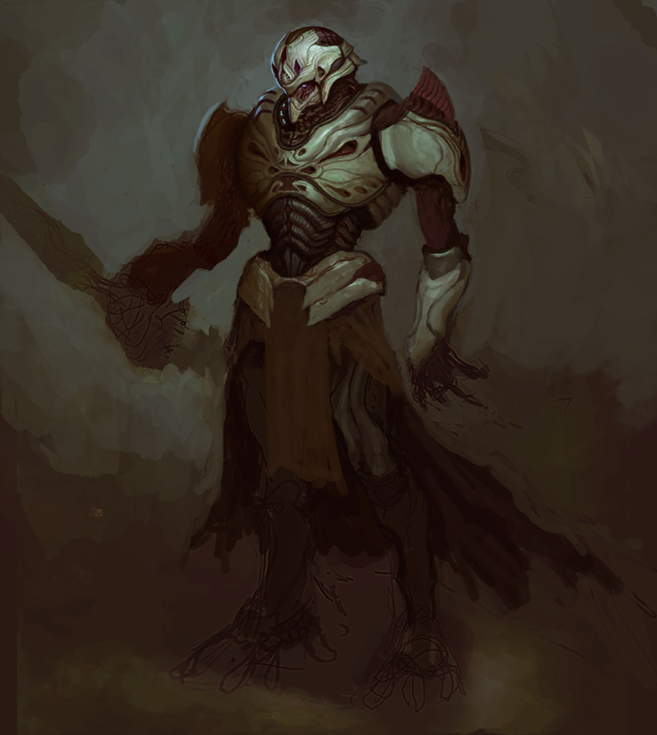 Sang Han: armored alien warrior guy something