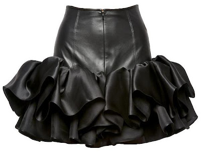 Meely & Me: Leather Ruffle Skirt