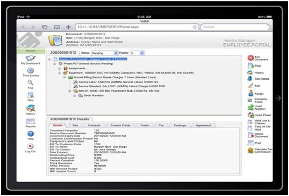 CAREWARE-ERP: Service Manager 5.6 now working on iPad