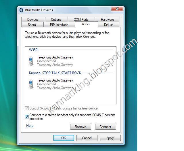 Bluetooth Voice chat using mobile and computer