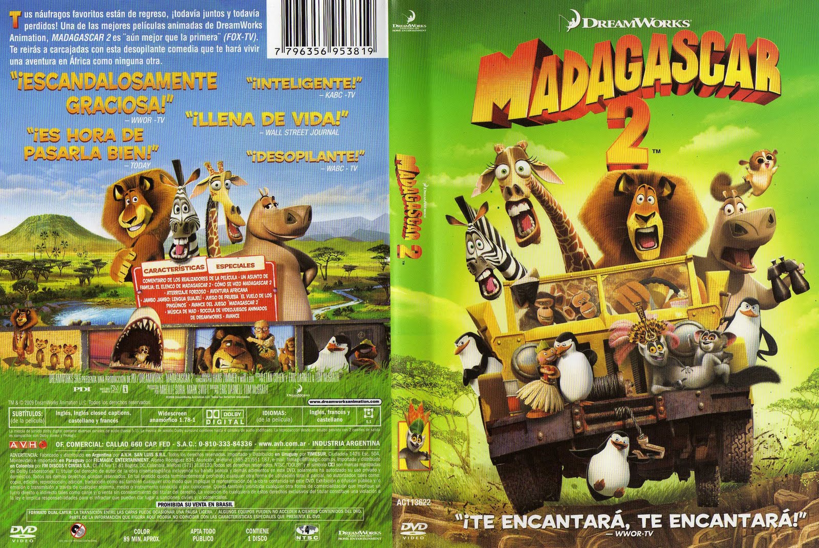 PELICULAS EN DVD: MADAGASCAR 2