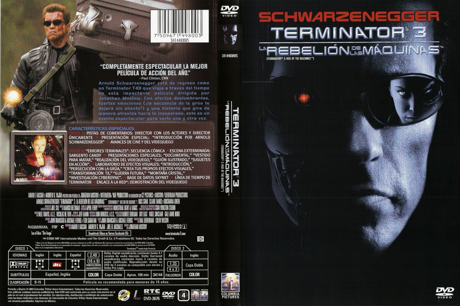 PELICULAS EN DVD: TERMINATOR 3