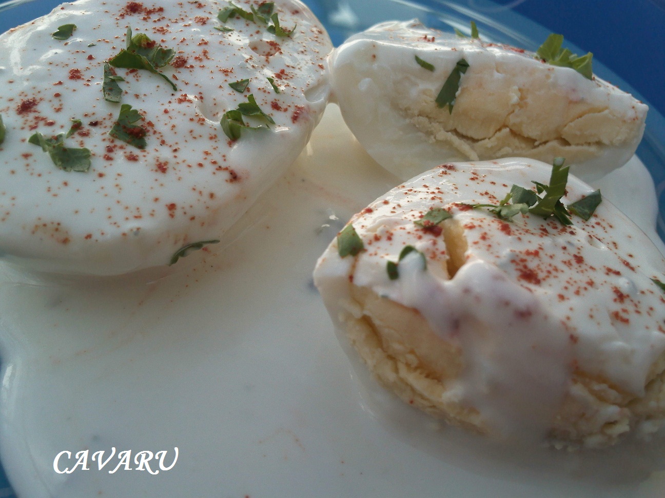 Huevos con salsa de queso - Mis recetas de cocina