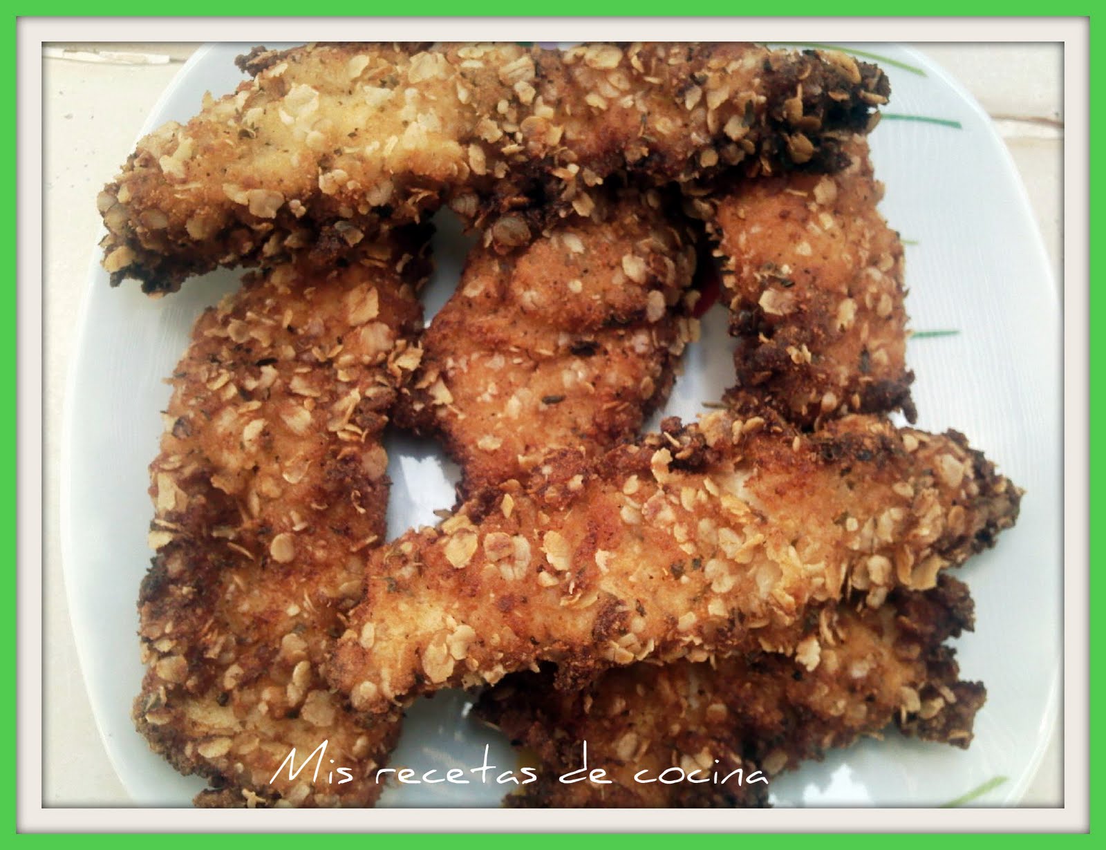 Pollo marinado en yogur rebozado en avena - Mis recetas de cocina