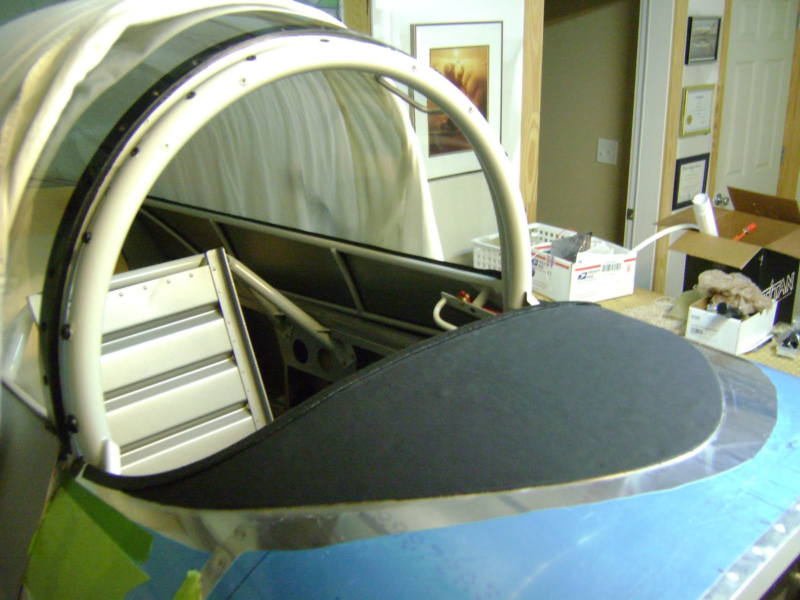 Welcome to JT's RV8 Aircraft Factory!: Glare Shield Vinyl Install
