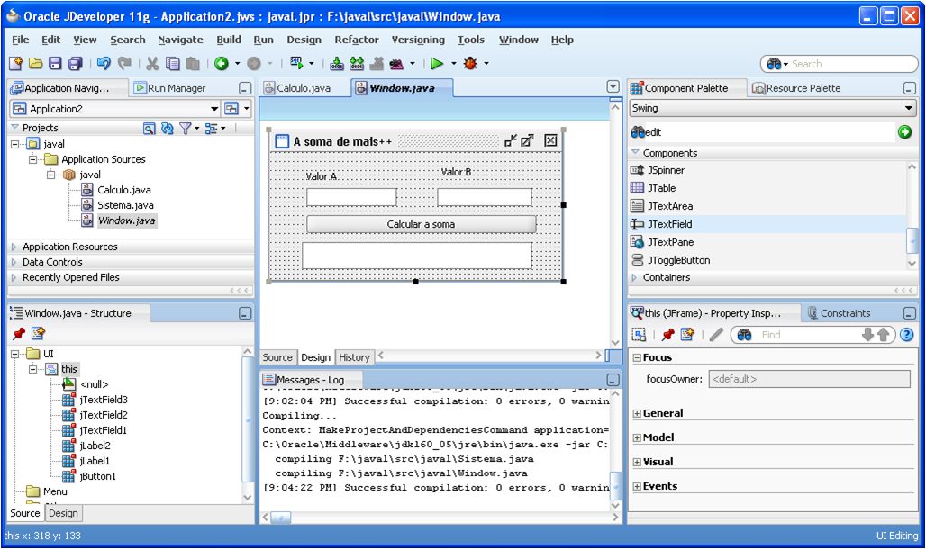 Foo Java!: Soma em Java, com swing!