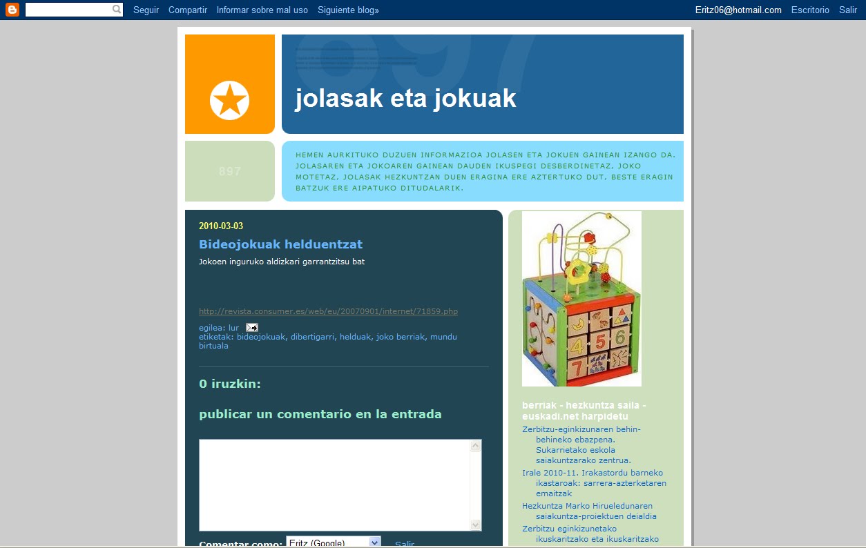 JOLASEAN IKASIZ: BITAKORAK