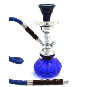 Bong: Mini Hookah with Light (blue)