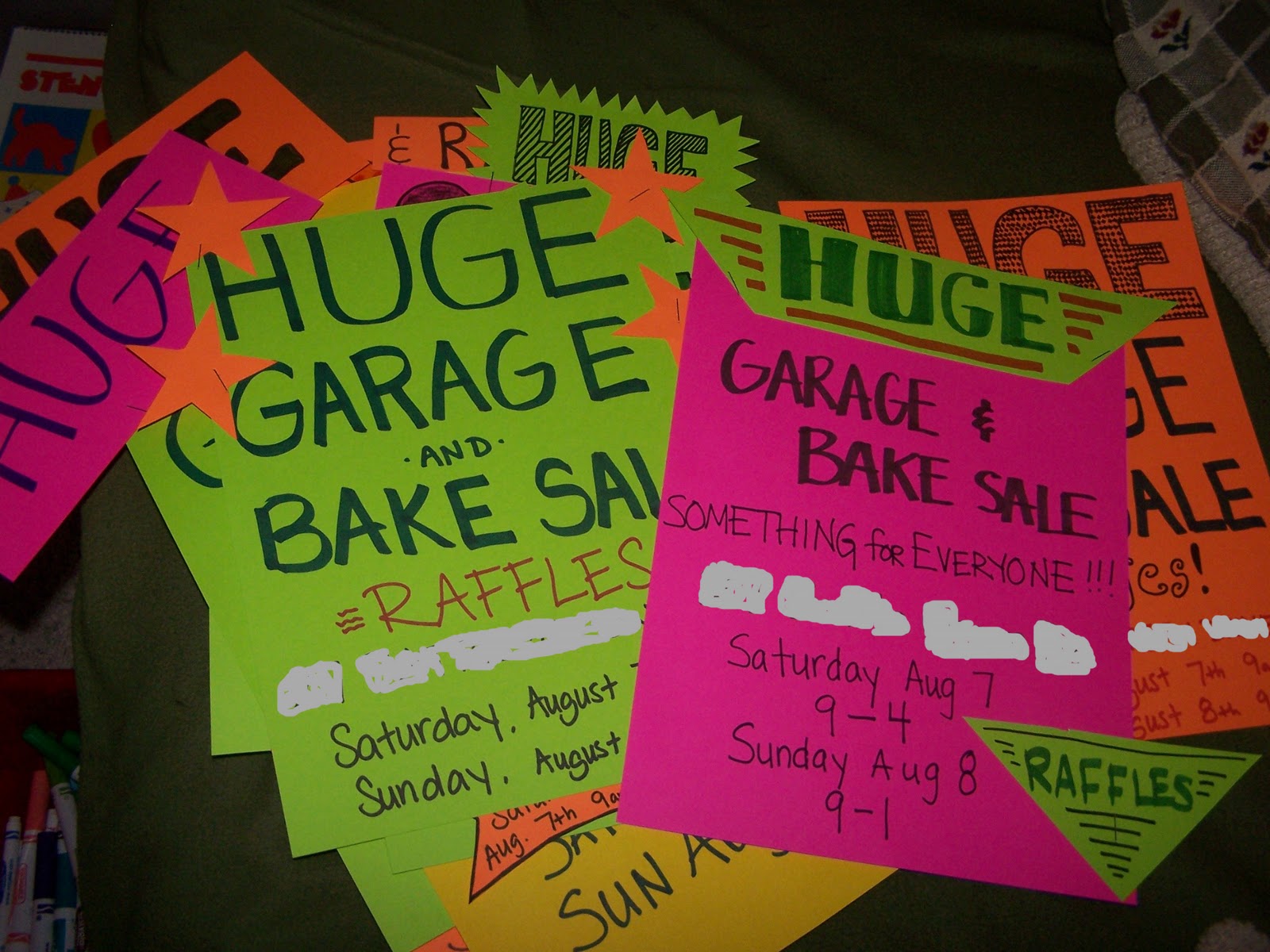 Three Cats and a Baby: Adoption Fundraiser Sign Making Party