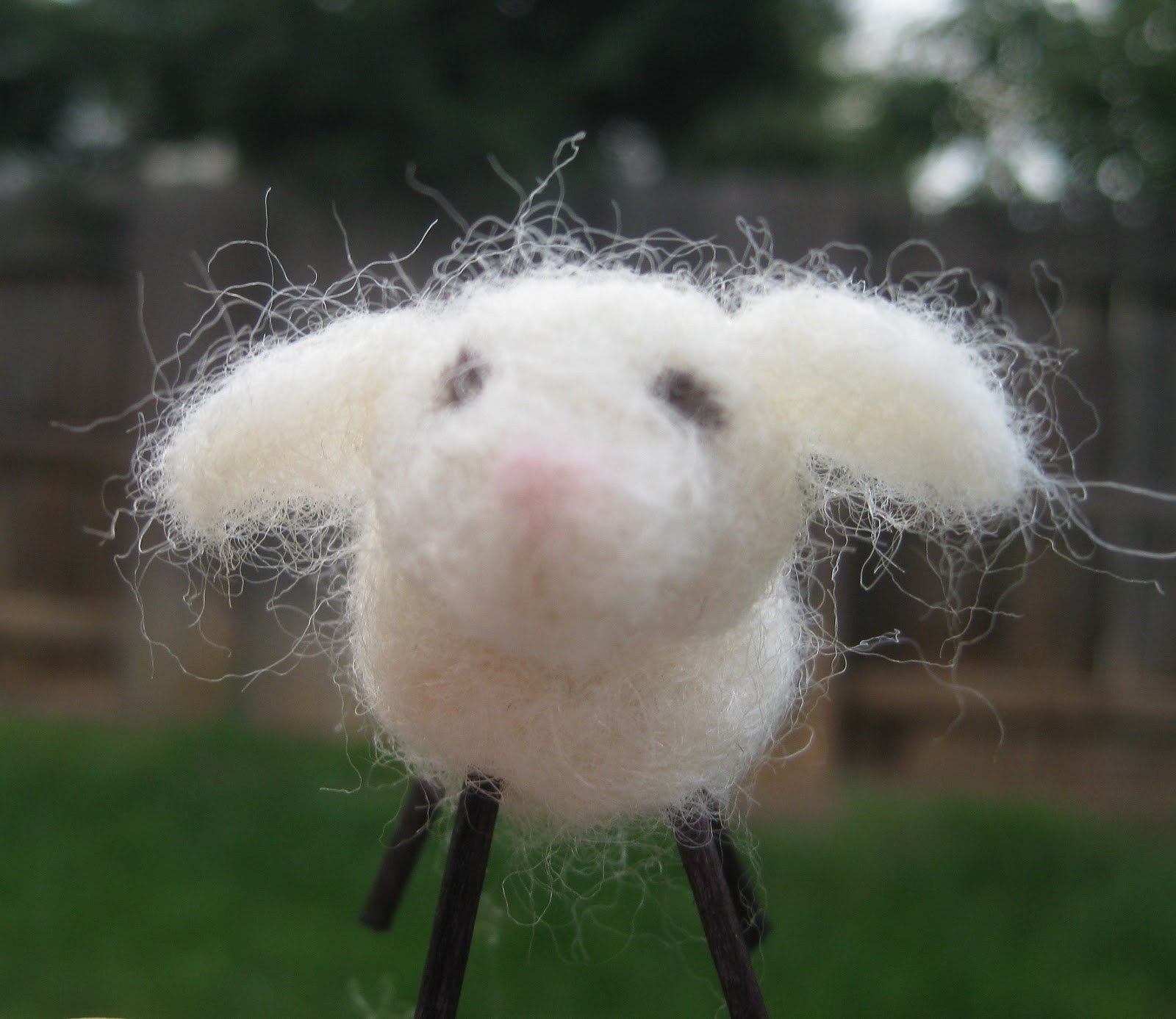 april's craft nest: wool lamb
