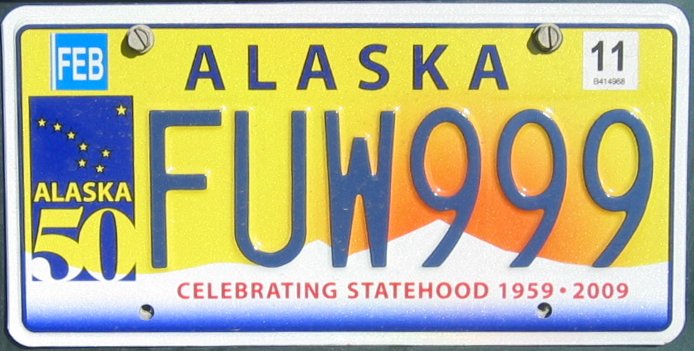 AKPL8S: The Alaskan License Plate Blog: The Last Statehood Plate