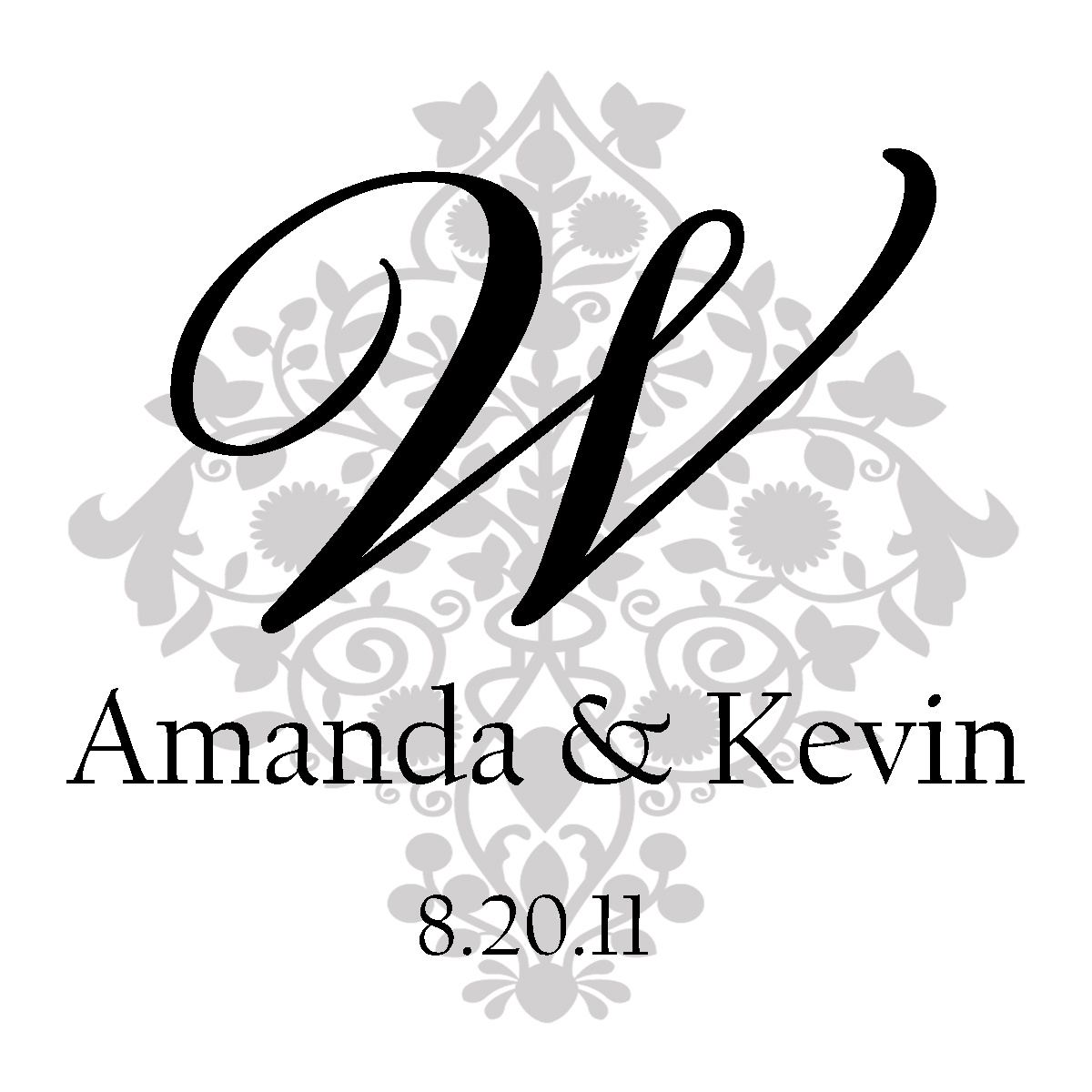 Digital Bunny's Designs: Amanda’s Damask Monogram