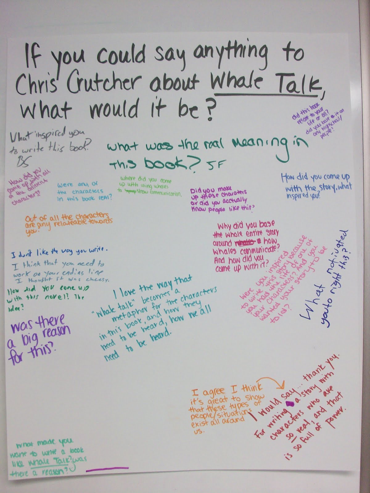 In Progress: Whale Talk - The End