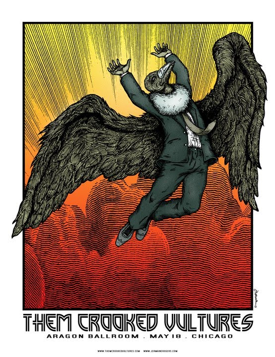 INSIDE THE ROCK POSTER FRAME BLOG: Them Crooked Vultures Posters ...