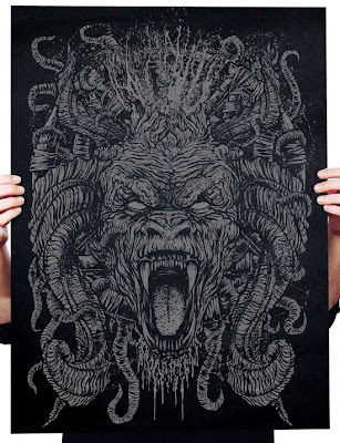 INSIDE THE ROCK POSTER FRAME BLOG: GODMACHINE !!!!! SATAN ART PRINT