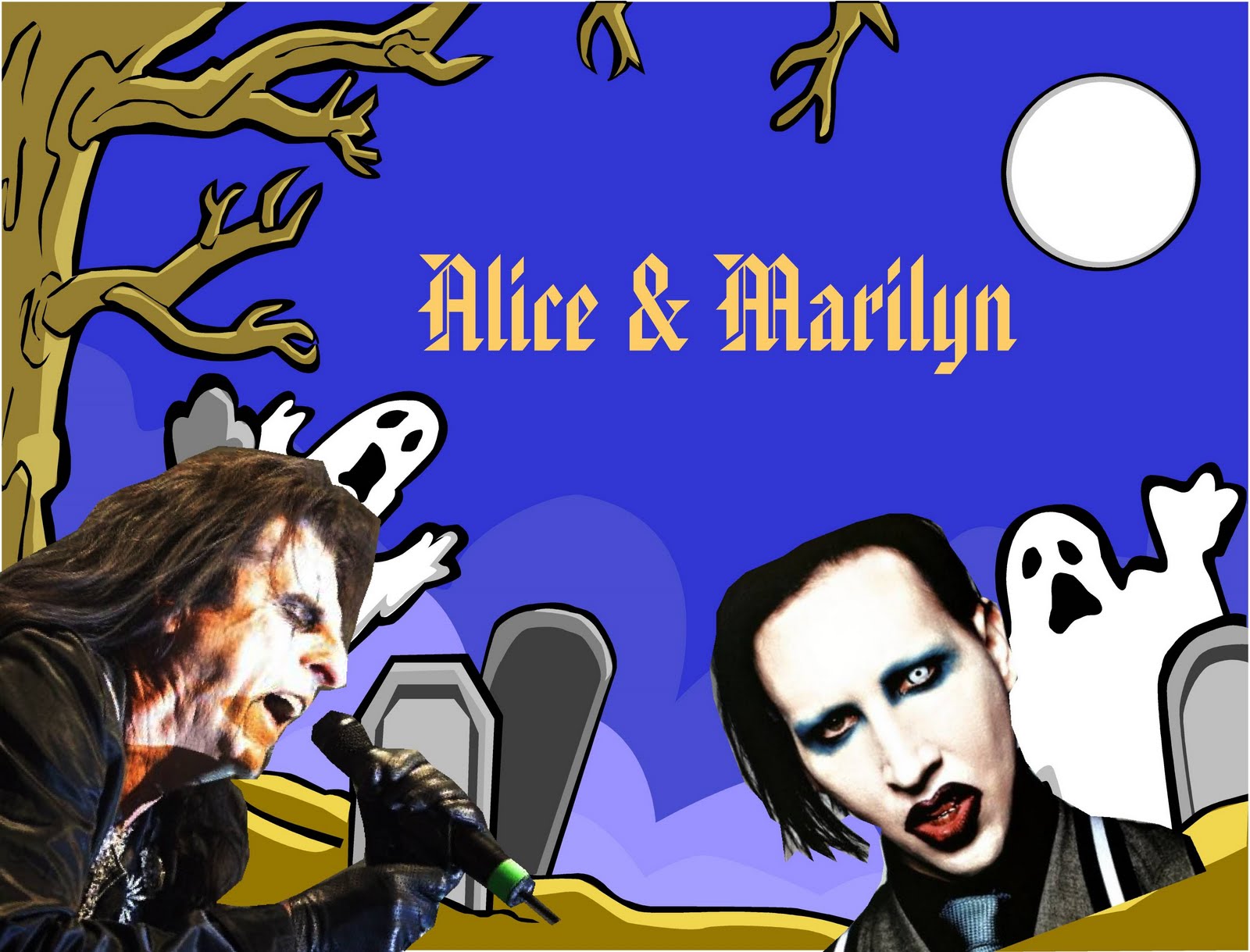 DJ KathyA's Korner: ROCK n ROLL FRIDAYS meme: ALICE COOPER & MARILYN MANSON