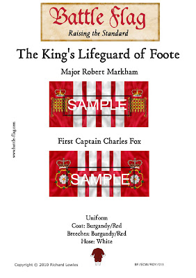 The King's Lifeguard of Foote and Royal Banner of Charles I (in 25mm ...