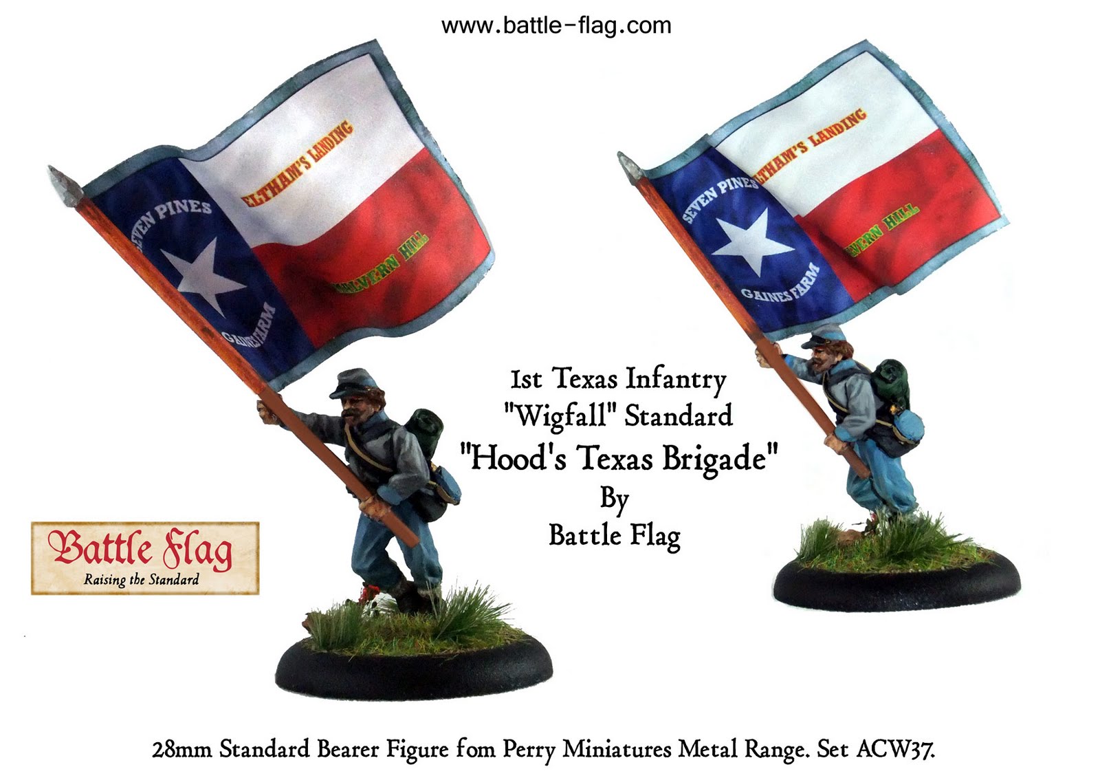 The Standard of the 1st Texas Infantry From Battle Flag. |Battle Flag