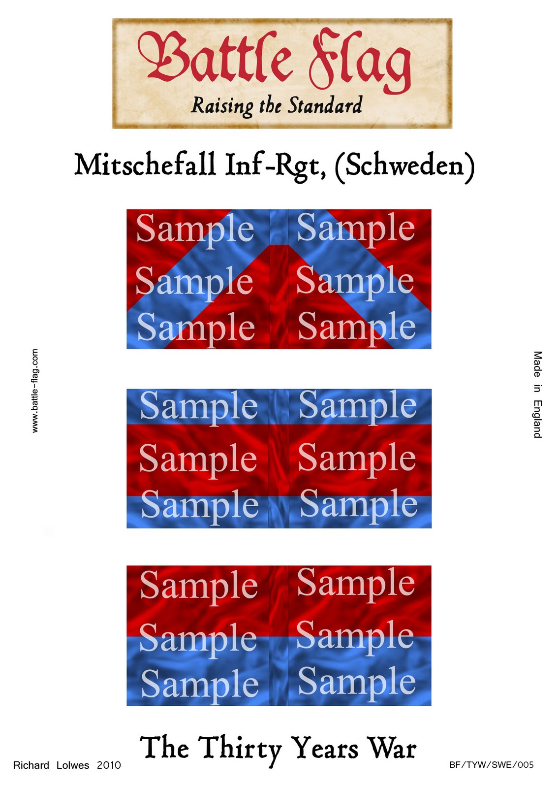 The Latest Thirty Years War Wargame Flags from Battle Flag |Battle Flag