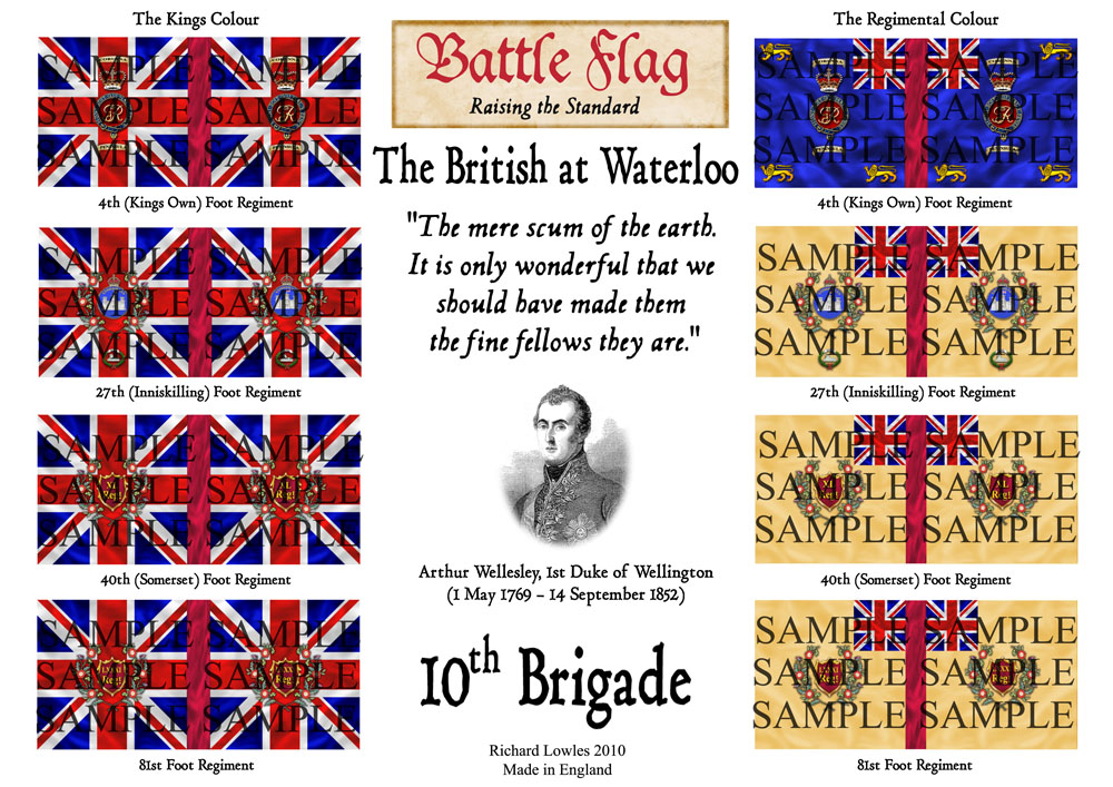 New: The British at Waterloo; Napoleonic Wargame Flags from Battle Flag ...