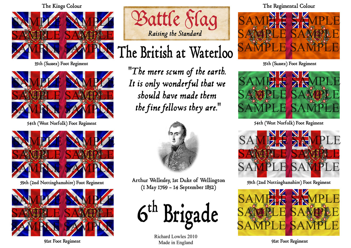 New 28mm Wargame Flags. The Flags of the British Guards at Waterloo ...