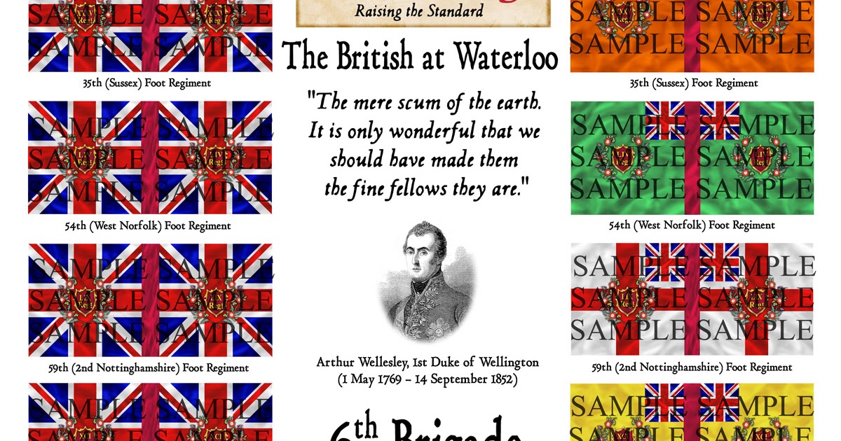 New 28mm Wargame Flags. The Flags of the British Guards at Waterloo ...