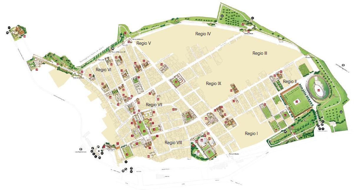 VIAJE ITALIA: Mapa de Pompeya